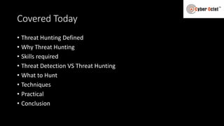 Threat Hunting by Falgun Rathod - Cyber Octet Private Limited | PDF