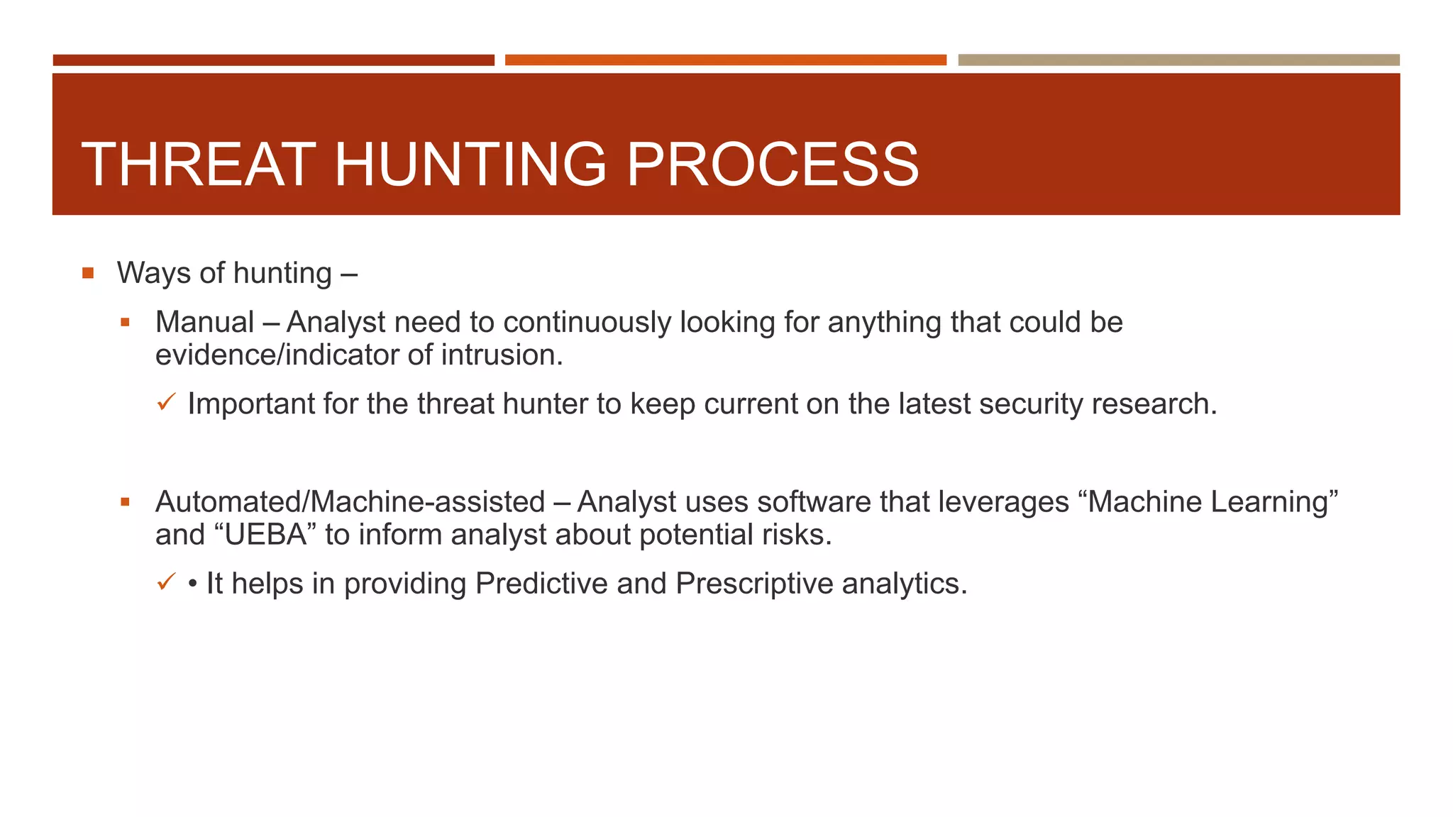 Threat hunting in cyber world | PPTX