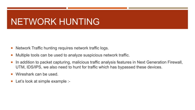 Threat hunting in cyber world | PPTX
