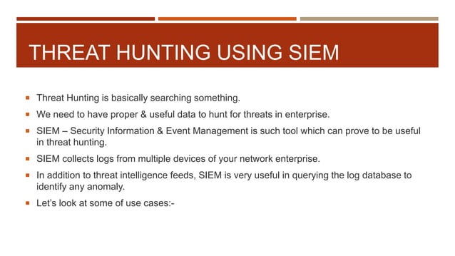 Threat hunting in cyber world | PPTX