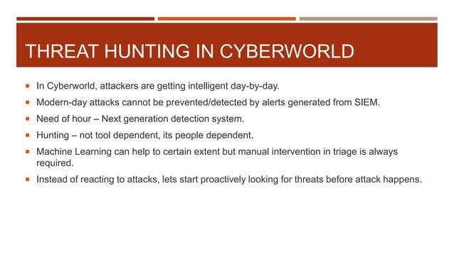 Threat hunting in cyber world | PPTX