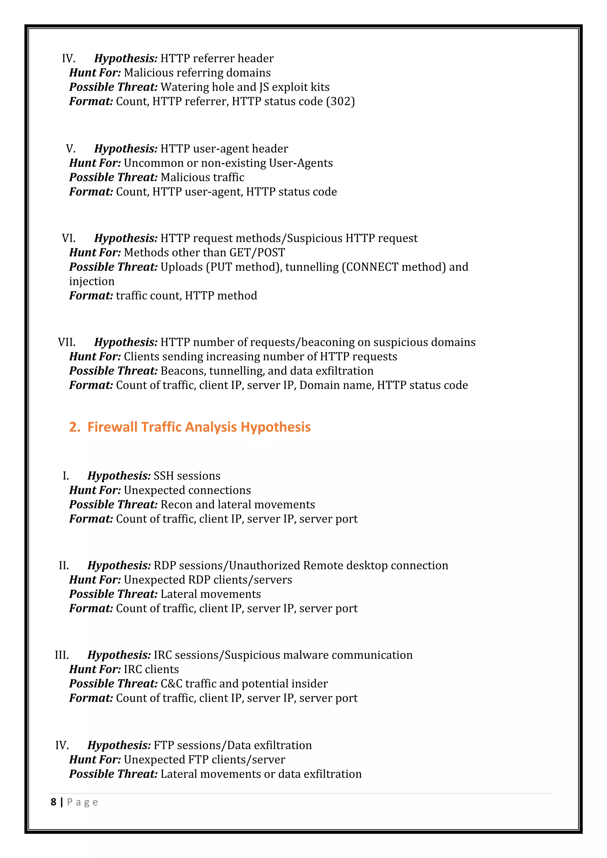 Threat Hunting Procedures and Measurement Matrice | PDF