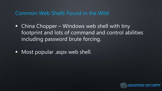 Threat Hunting Web Shells Using Splunk | PPTX