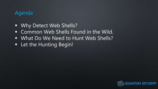 Threat Hunting Web Shells Using Splunk | PPTX