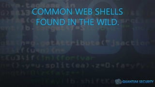 Threat Hunting Web Shells Using Splunk | PPTX
