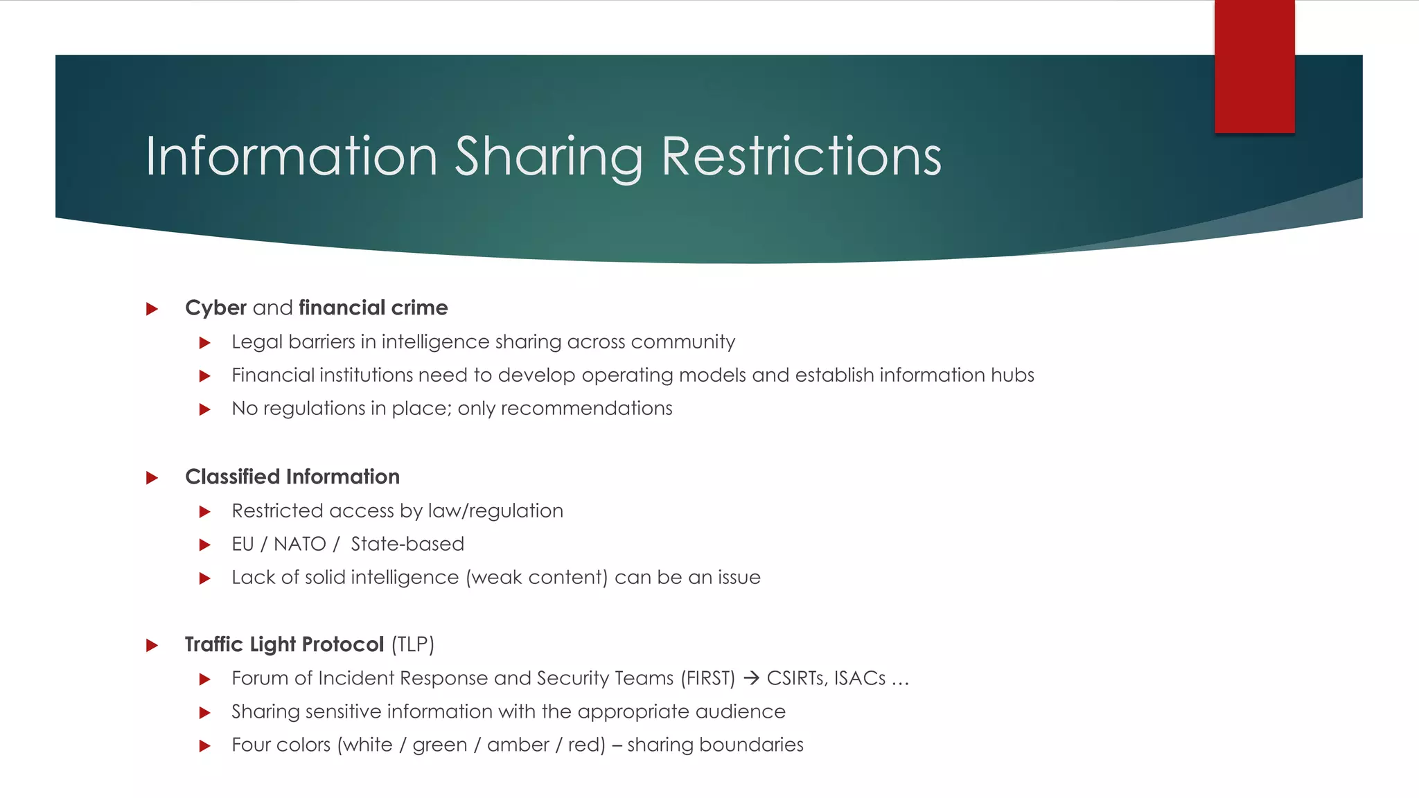 Threat Indicators and Cyber Intelligence Sharing in Financial Sector | PPT