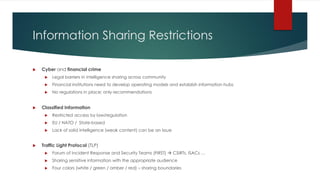 Threat Indicators and Cyber Intelligence Sharing in Financial Sector | PPT
