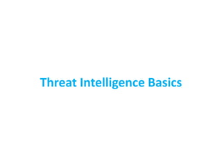 Threat Intelligence Workshop | PPT