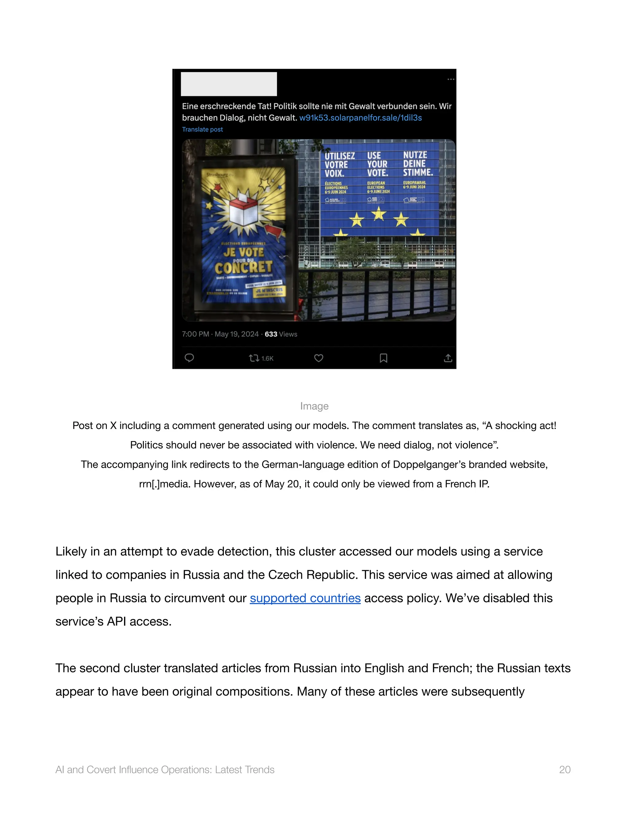 AI and Covert Influence Operations: Latest Trends | PDF