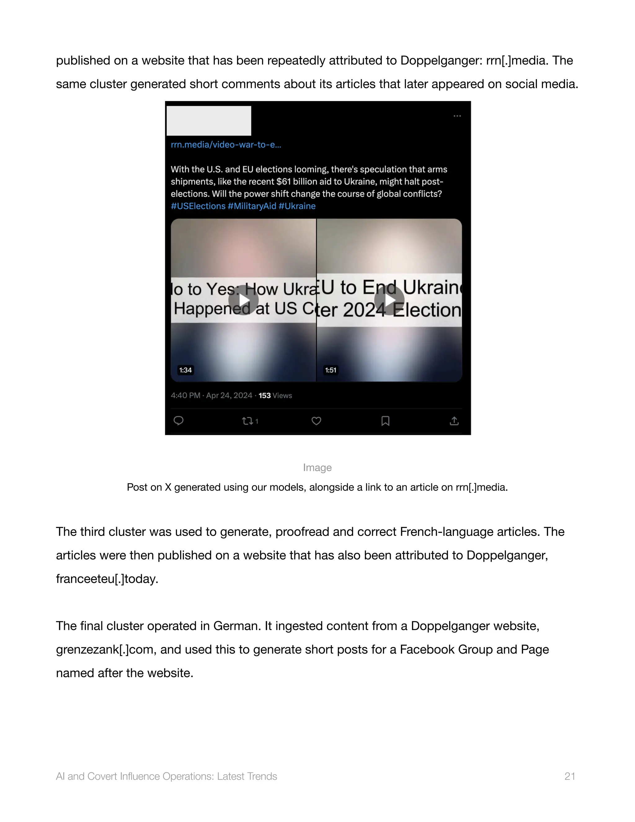 AI and Covert Influence Operations: Latest Trends | PDF