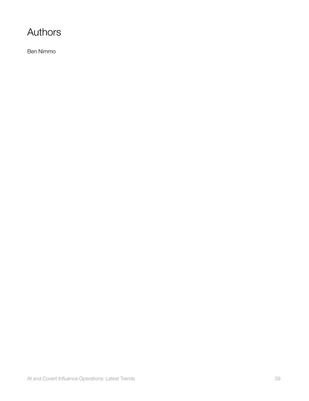 AI and Covert Influence Operations: Latest Trends | PDF | Internet ...