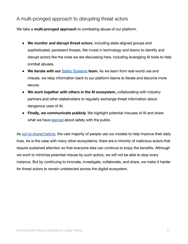 AI and Covert Influence Operations: Latest Trends | PDF | Internet ...