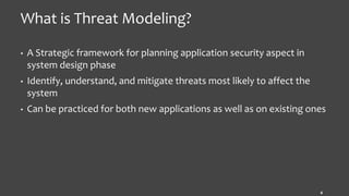 Threat Modeling And Analysis | PPTX