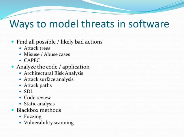 Application Threat Modeling In Risk Management | PPT