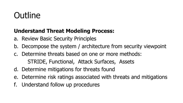 Threat Modeling workshop by Robert Hurlbut | PPT