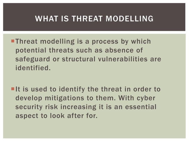 Threat Modelling And Threat Response | PPTX