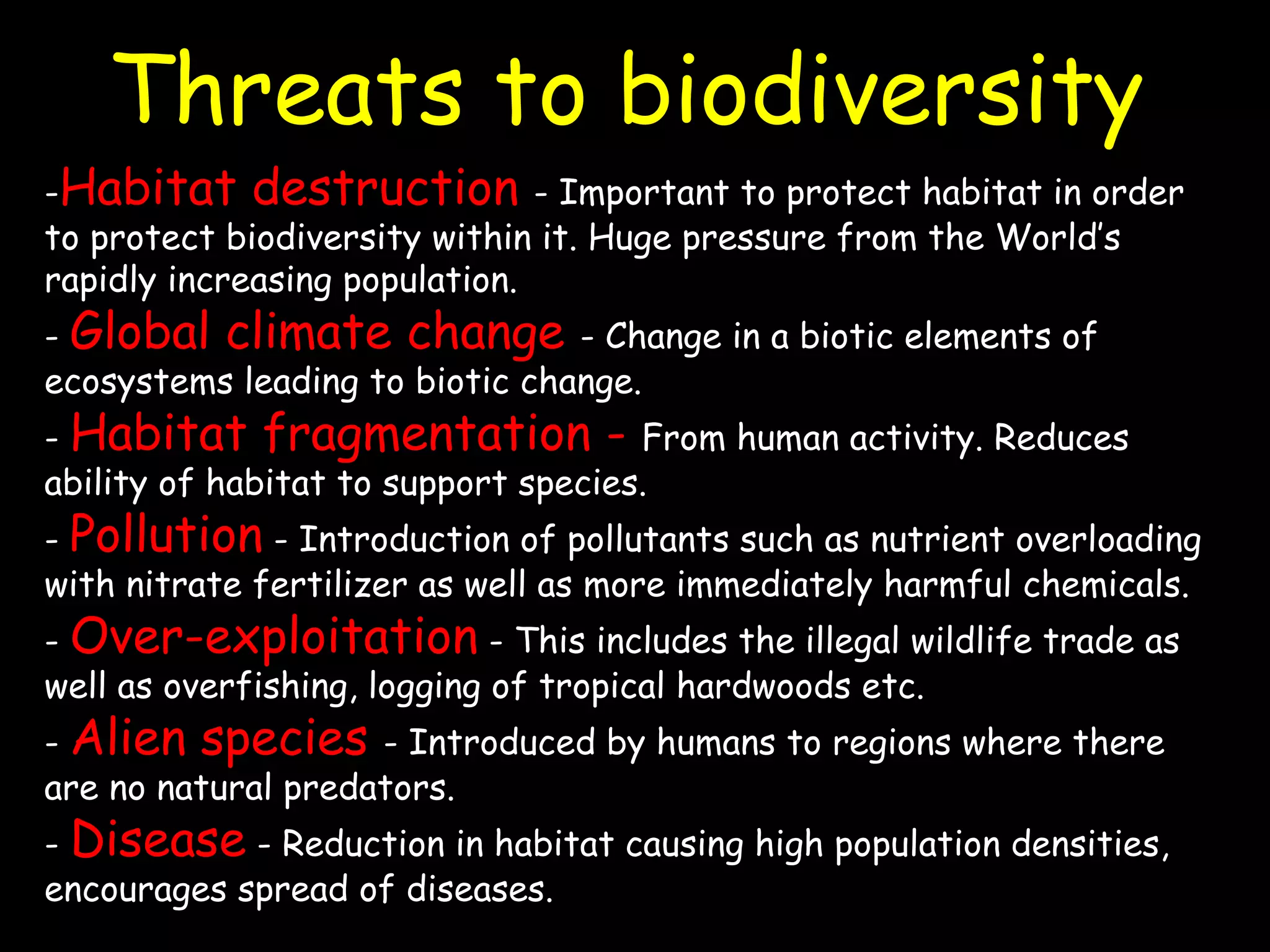 Threats to Biodiversity | PPT