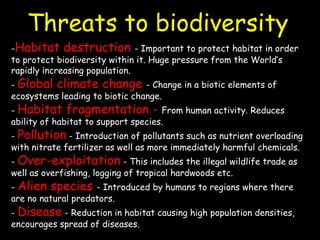 Threats to Biodiversity | PPT
