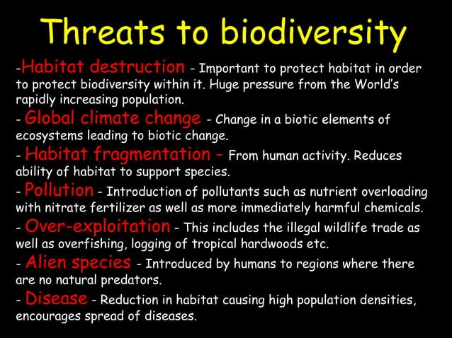 Threats to Biodiversity | PPT