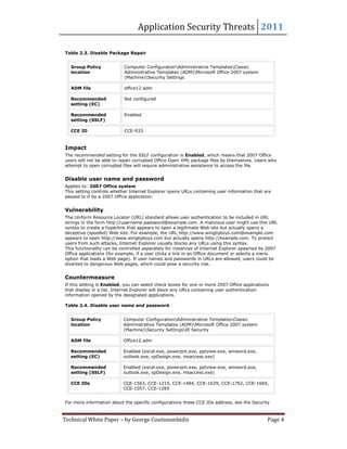Threats and Countermeasures | PDF