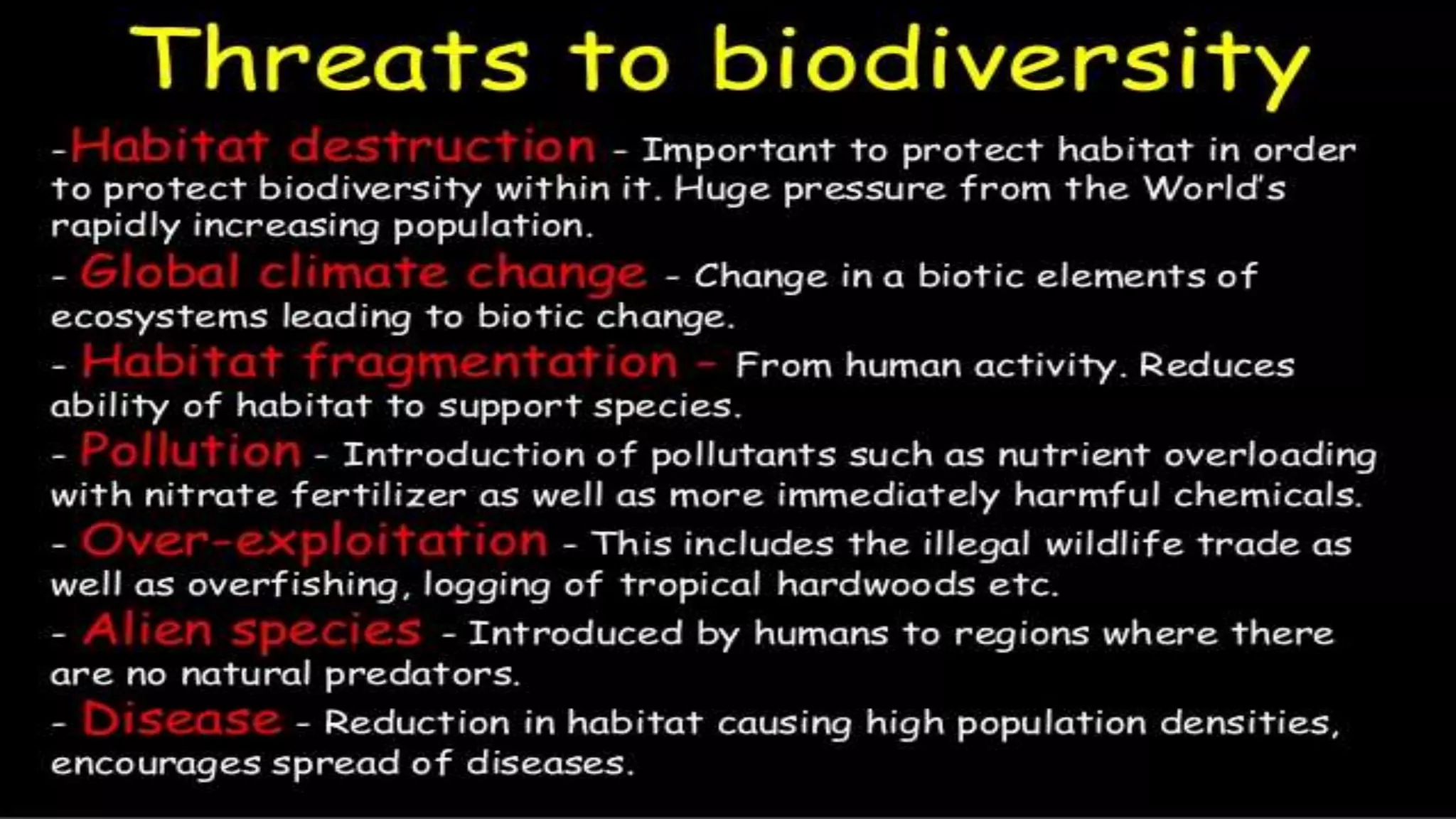 Threats to biodiversity | PPTX