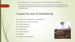 Threats to biodiversity | PPTX