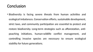 Major Threats Endangering Biodiversity in world | PPT