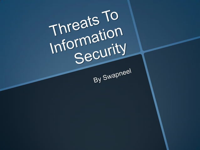 Threats to information security | PPTX