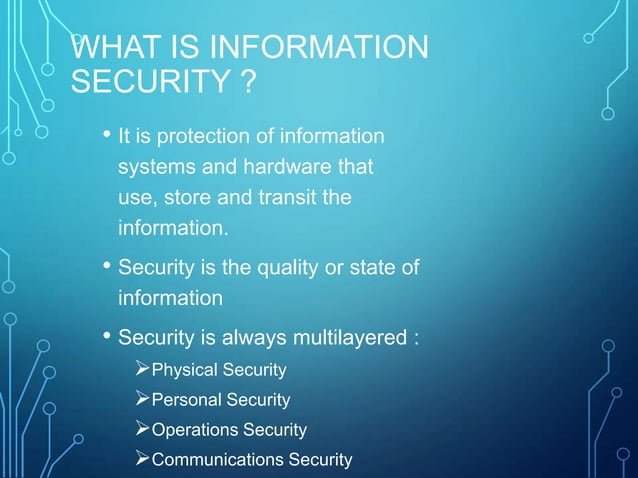 Threats to information security | PPTX