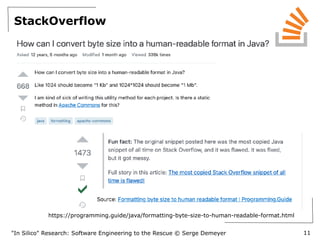 "In Silico" Research: Software Engineering to the Rescue | PPT