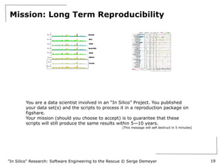 "In Silico" Research: Software Engineering to the Rescue | PPT