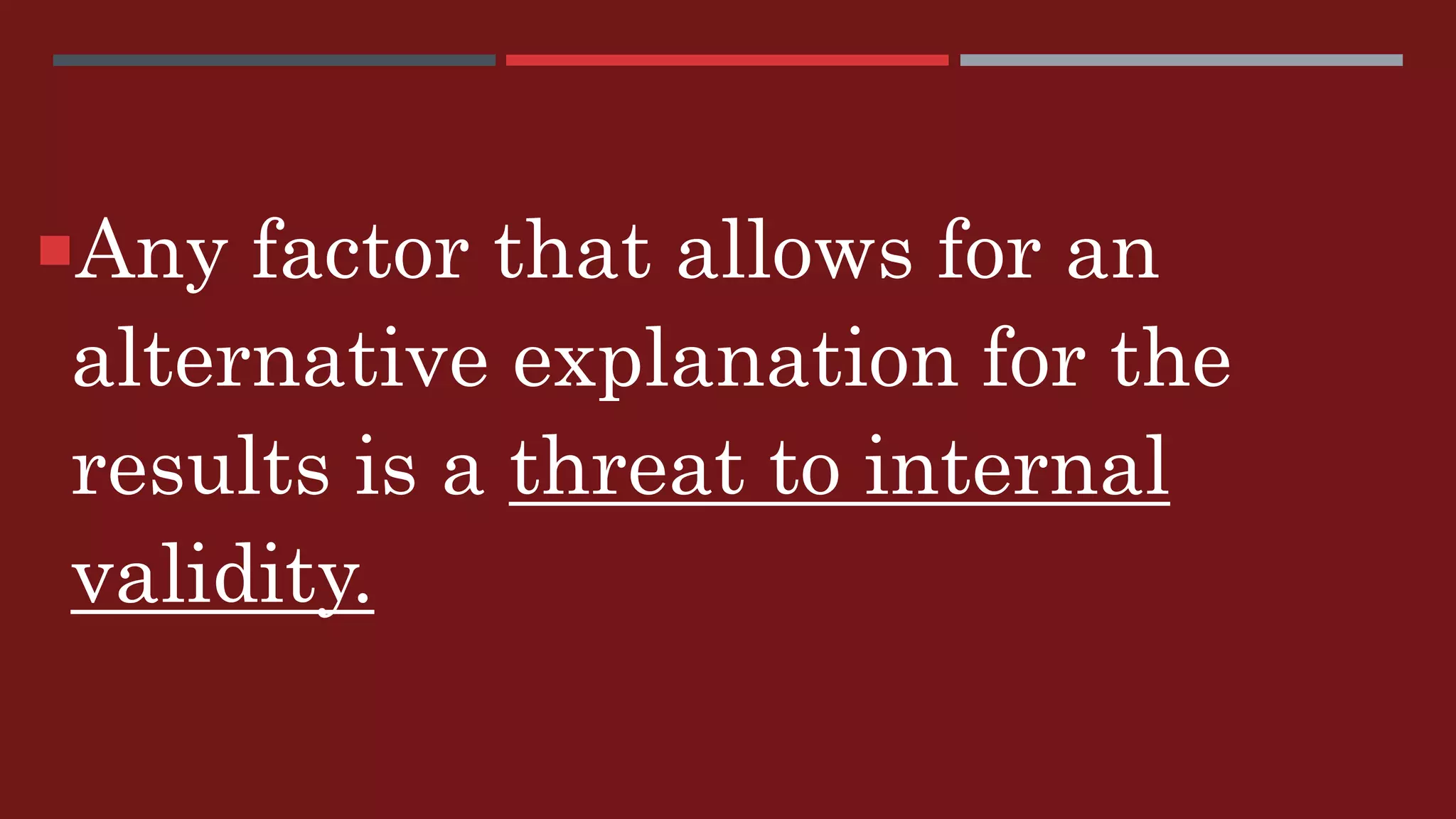 Threats To Internal Validity Ppt 