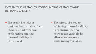 Threats to Internal Validity | PPTX