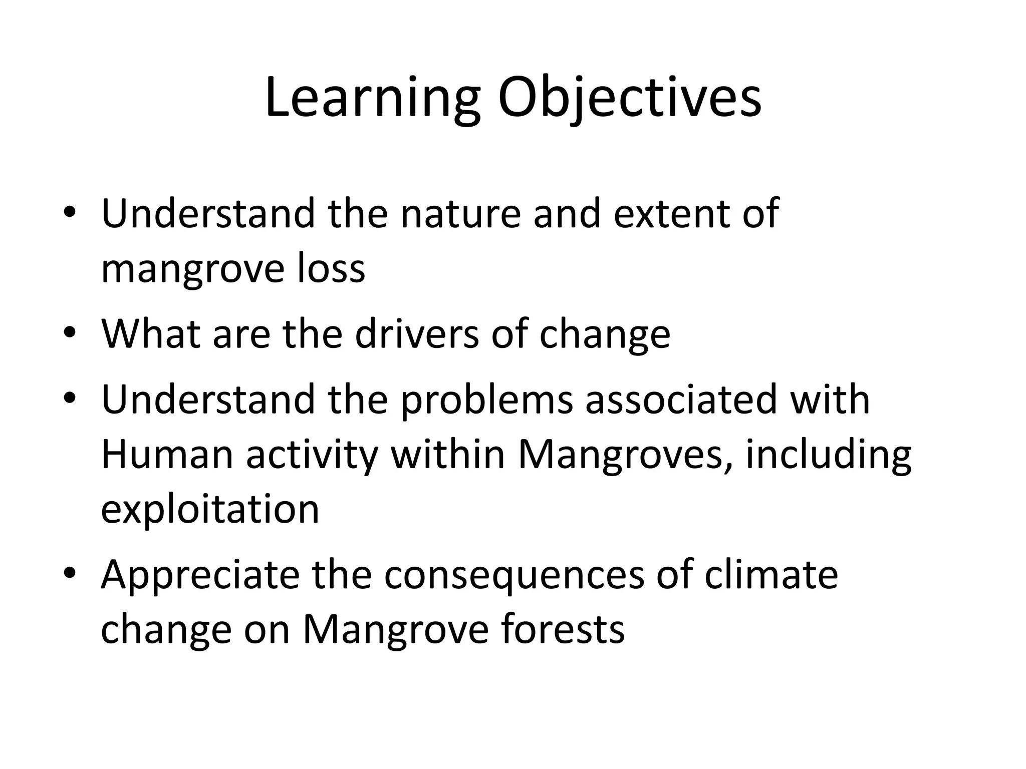 Threats To Mangroves | PPTX