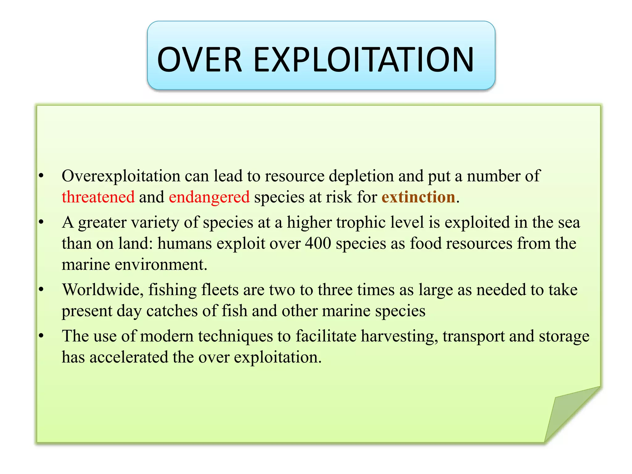 Threats to marine biodiversity | PPTX