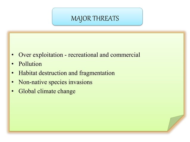 Threats to marine biodiversity | PPTX