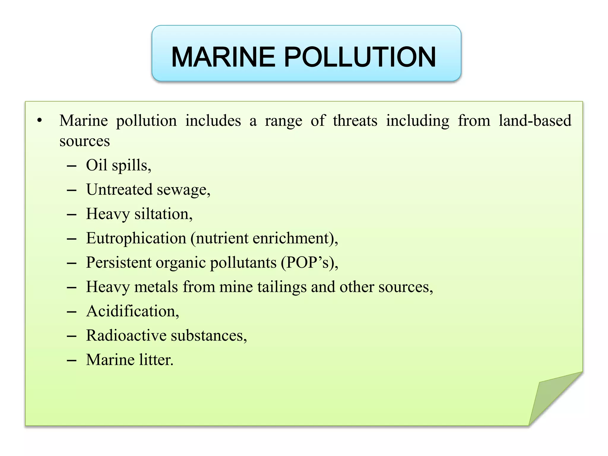 Threats to marine biodiversity | PPTX
