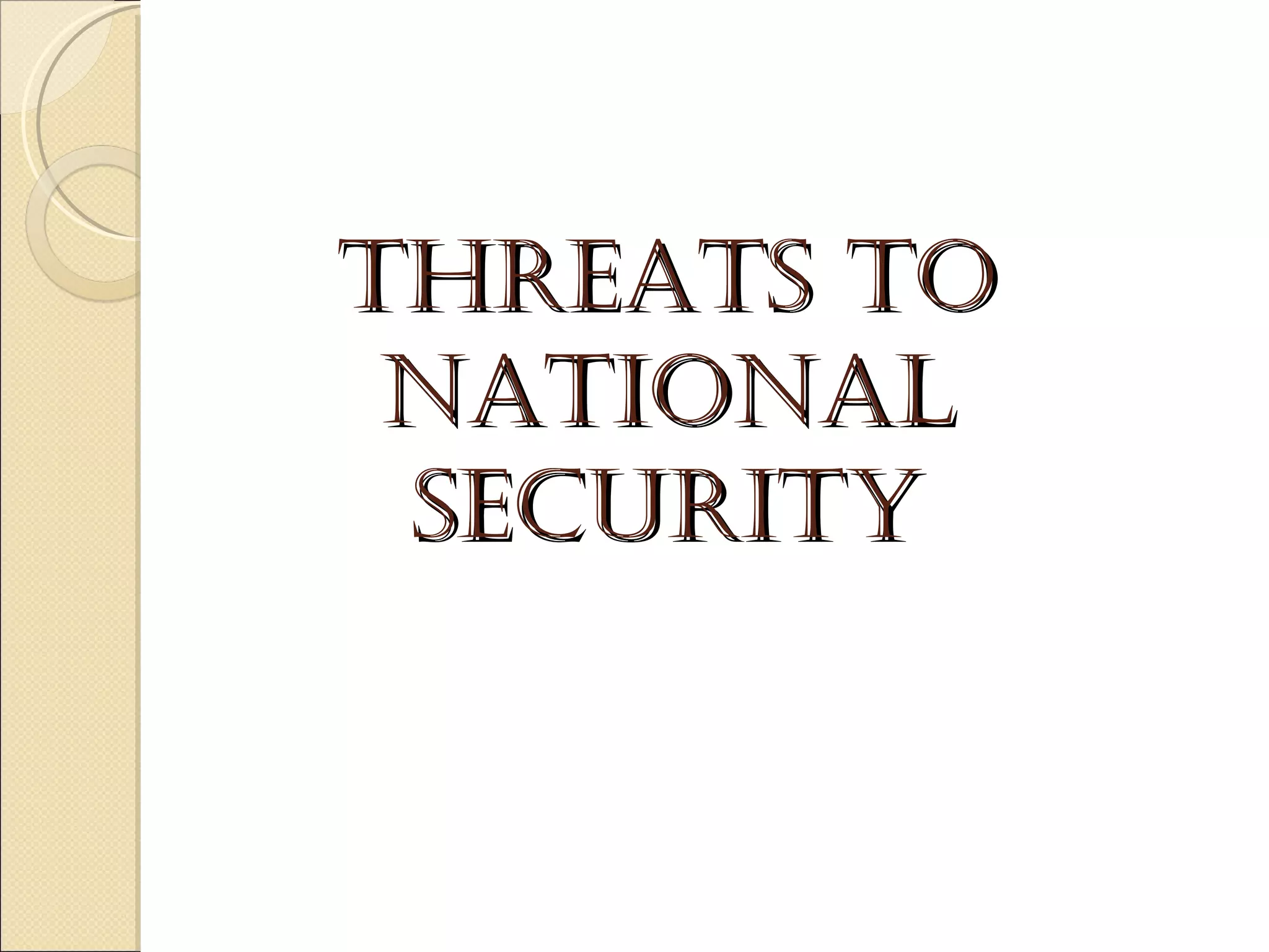 Threats to national security | PPT