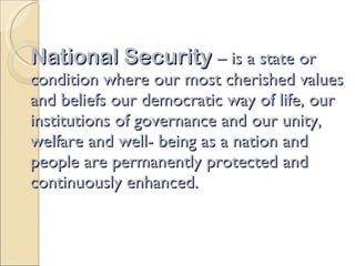 Threats to national security | PPT