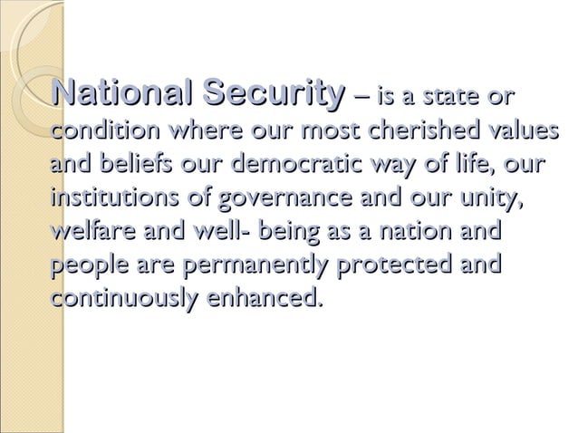 Threats to national security | PPT | Business | Business and Finance