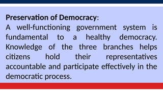 The Philippines' Three Branches of Government | PPTX