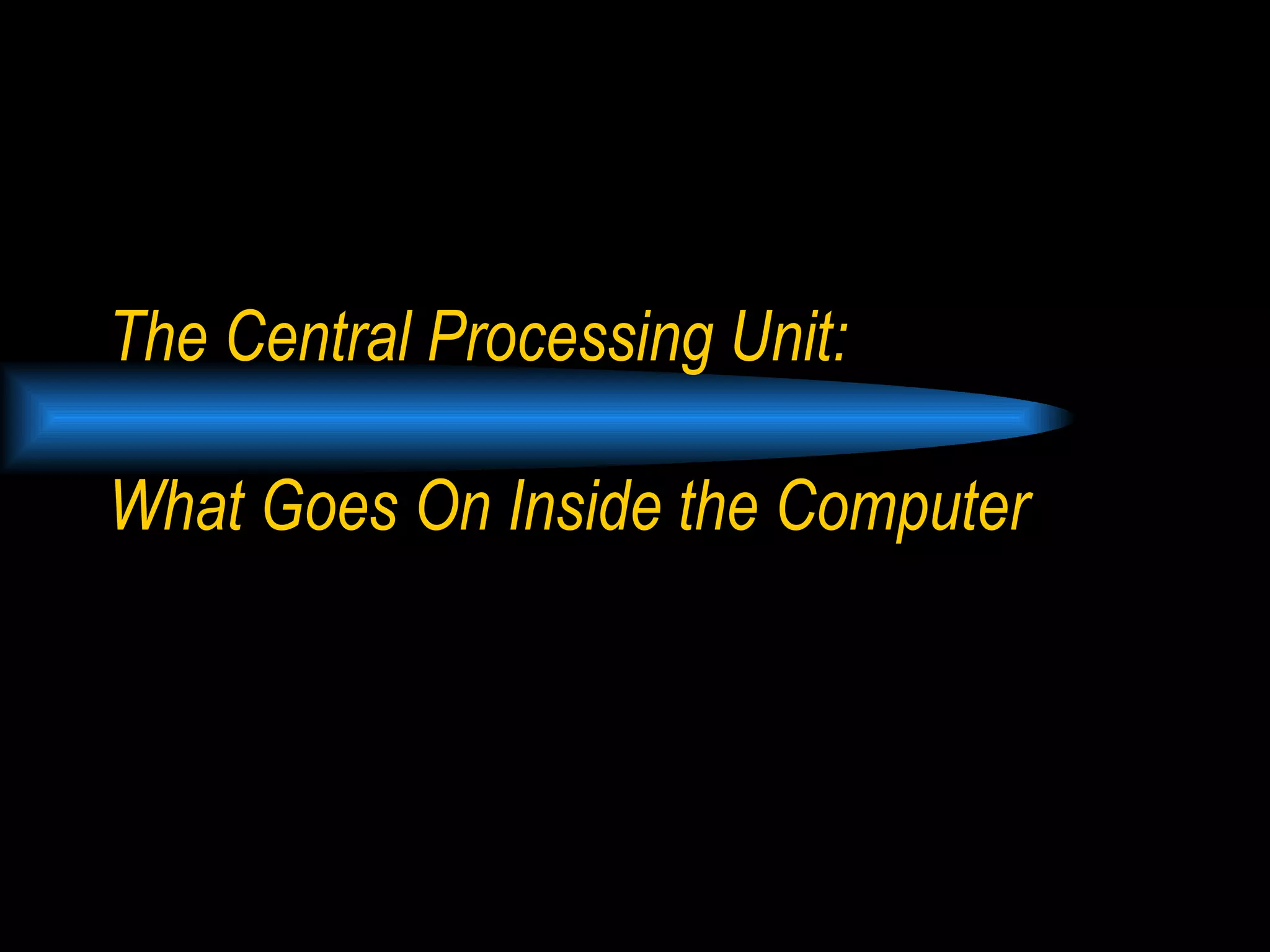 Three Central Processing Unit | PPT | Computing | Technology & Computing