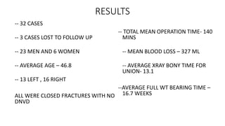 Three column fixation for complex PROXIMAL TIBIA FRACTURES | PPTX