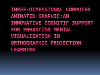 Three dimensional computer animated graphic | PPT