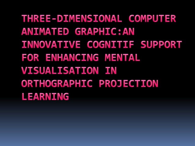 Three dimensional computer animated graphic | PPT