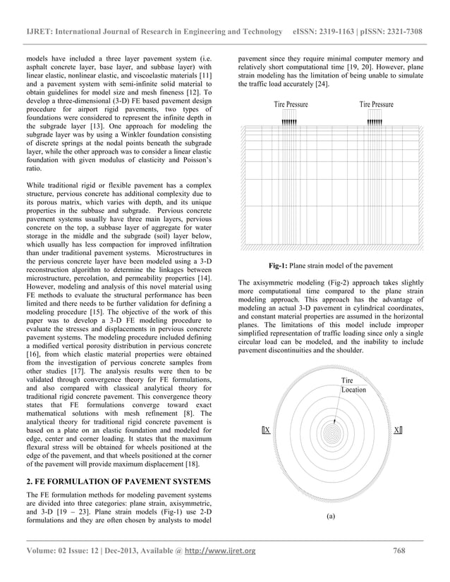 Three Dimensional Finite Element Modeling Of Pervious Concrete Pavement