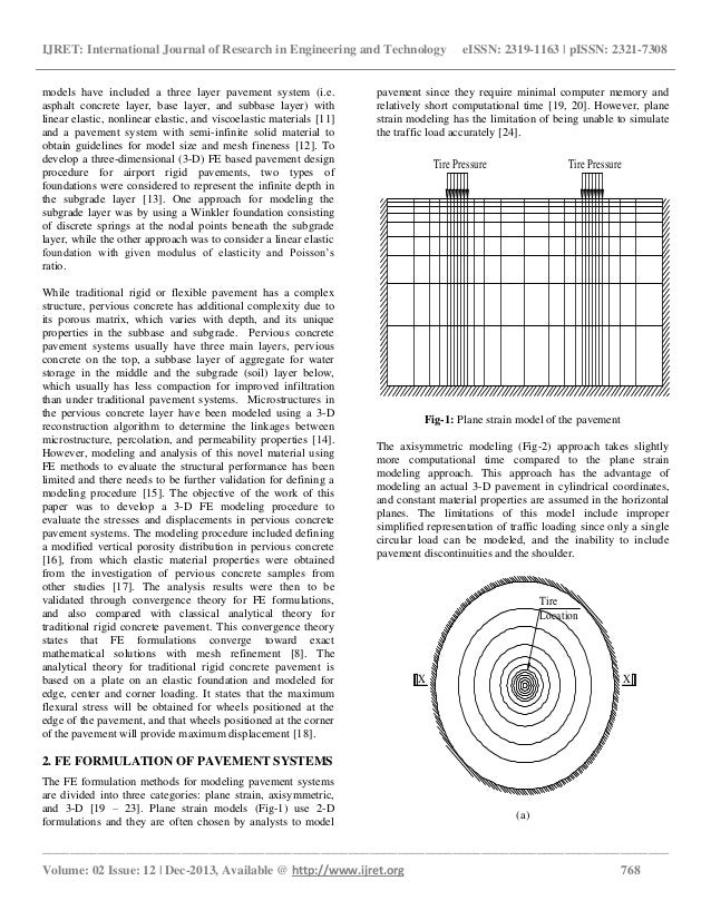 Three Dimensional Finite Element Modeling Of Pervious Concrete Paveme