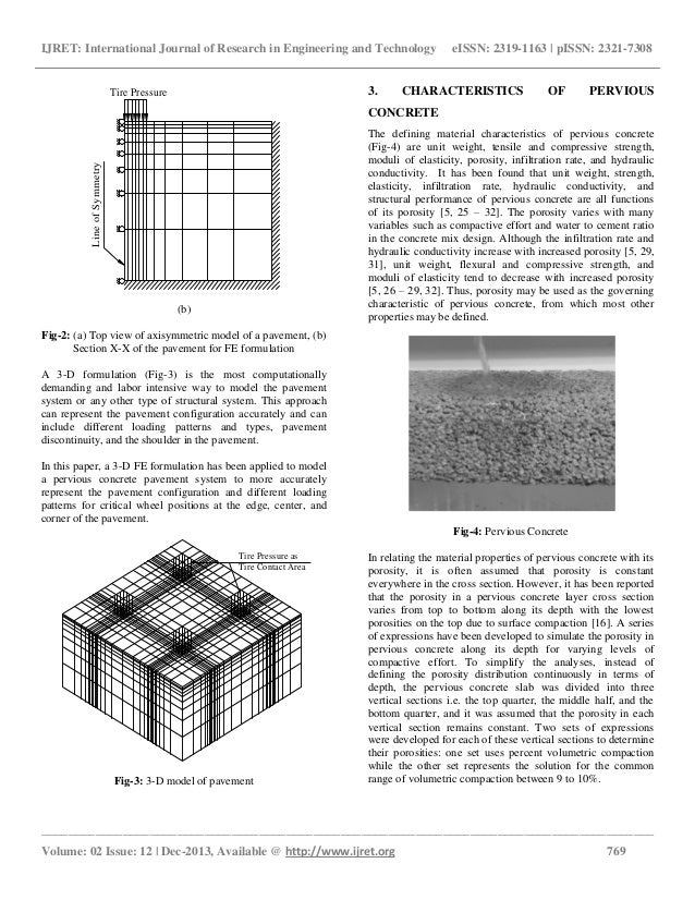 Three Dimensional Finite Element Modeling Of Pervious Concrete Paveme…