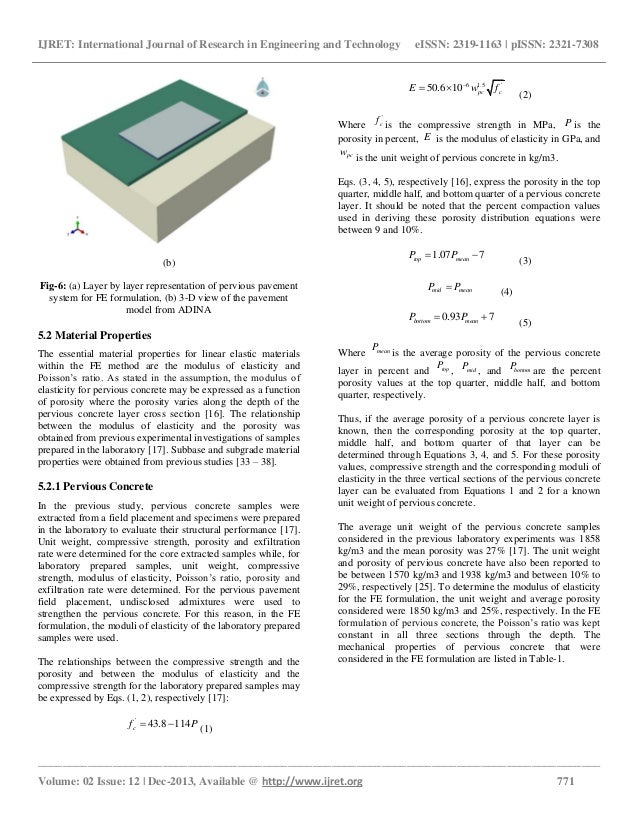 Three Dimensional Finite Element Modeling Of Pervious Concrete Paveme…