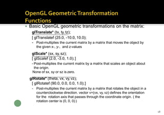 Three dimensional geometric transformations | PPT